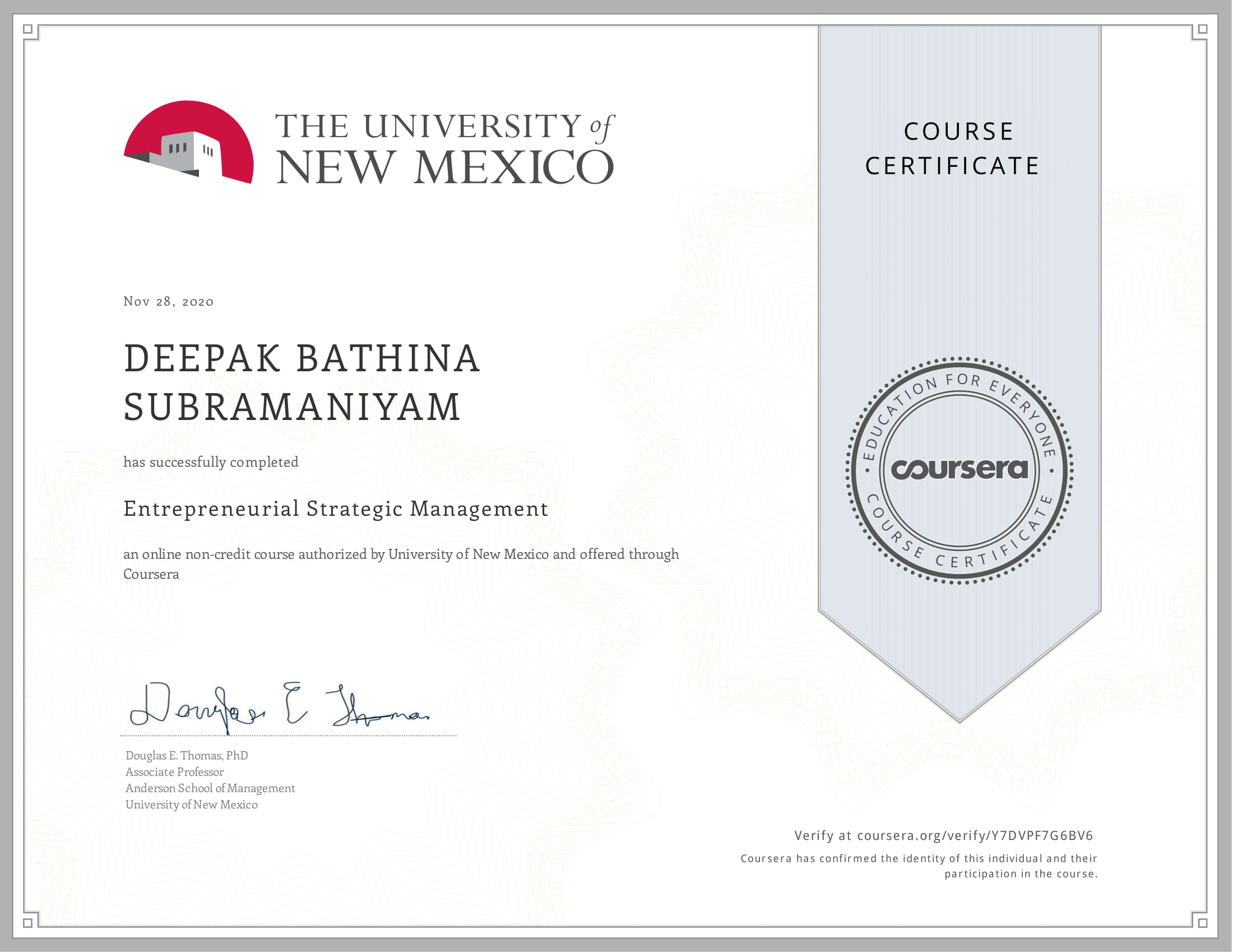 Deepak Bathina Subramaniyam